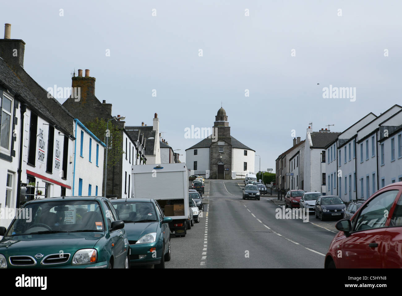 Round Church, Main Street, Bowmore, Isle Of Islay Stock Photo - Alamy