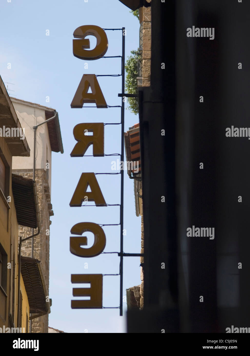 Sign for a parking garage in Florence, Italy Stock Photo - Alamy