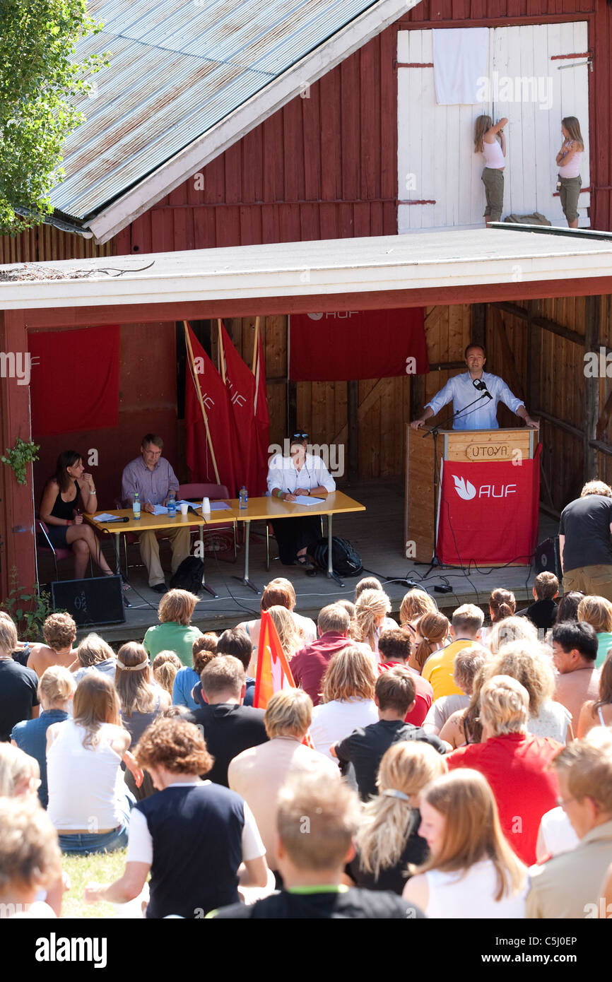 Norwegian Labour Party youth camp AUF annual political summer camp on ...
