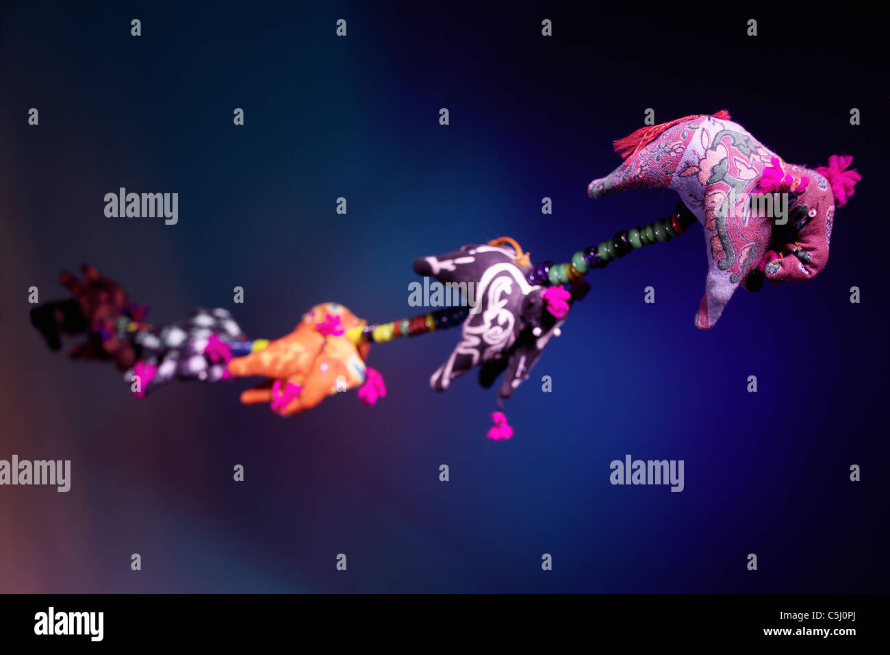 Flying elephants on blue Stock Photo - Alamy