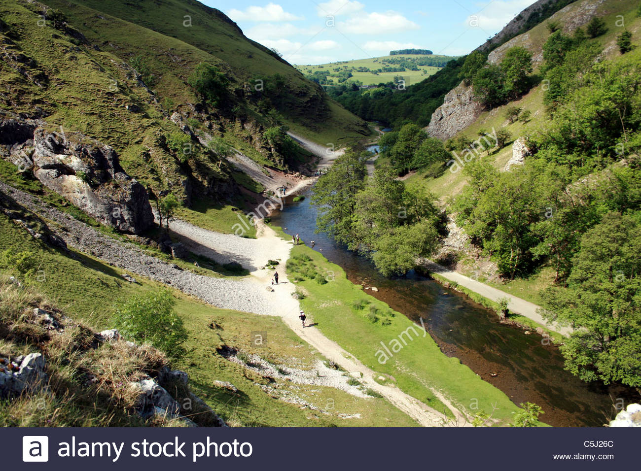 Dovedale Peak District Staffordshire England Stock Photo, Royalty Free ...