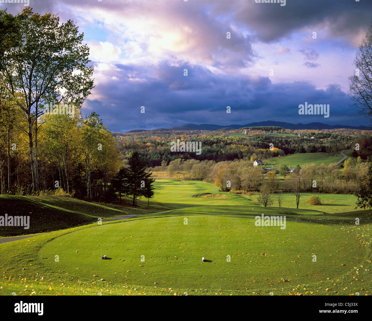 Third Hole of Country Club of Vermont, Waterbury Center Stock Photo - Alamy