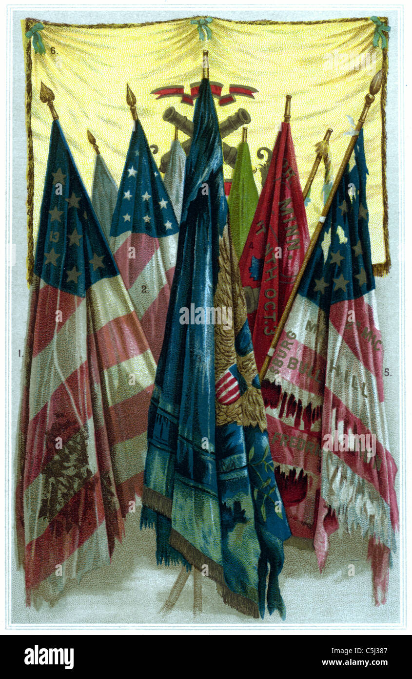 Famous Union Battle Flags - Civil War Battle Flags Stock Photo - Alamy