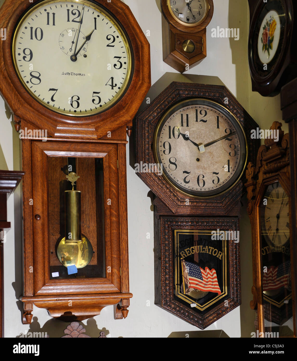 wall full of clocks Stock Photo - Alamy