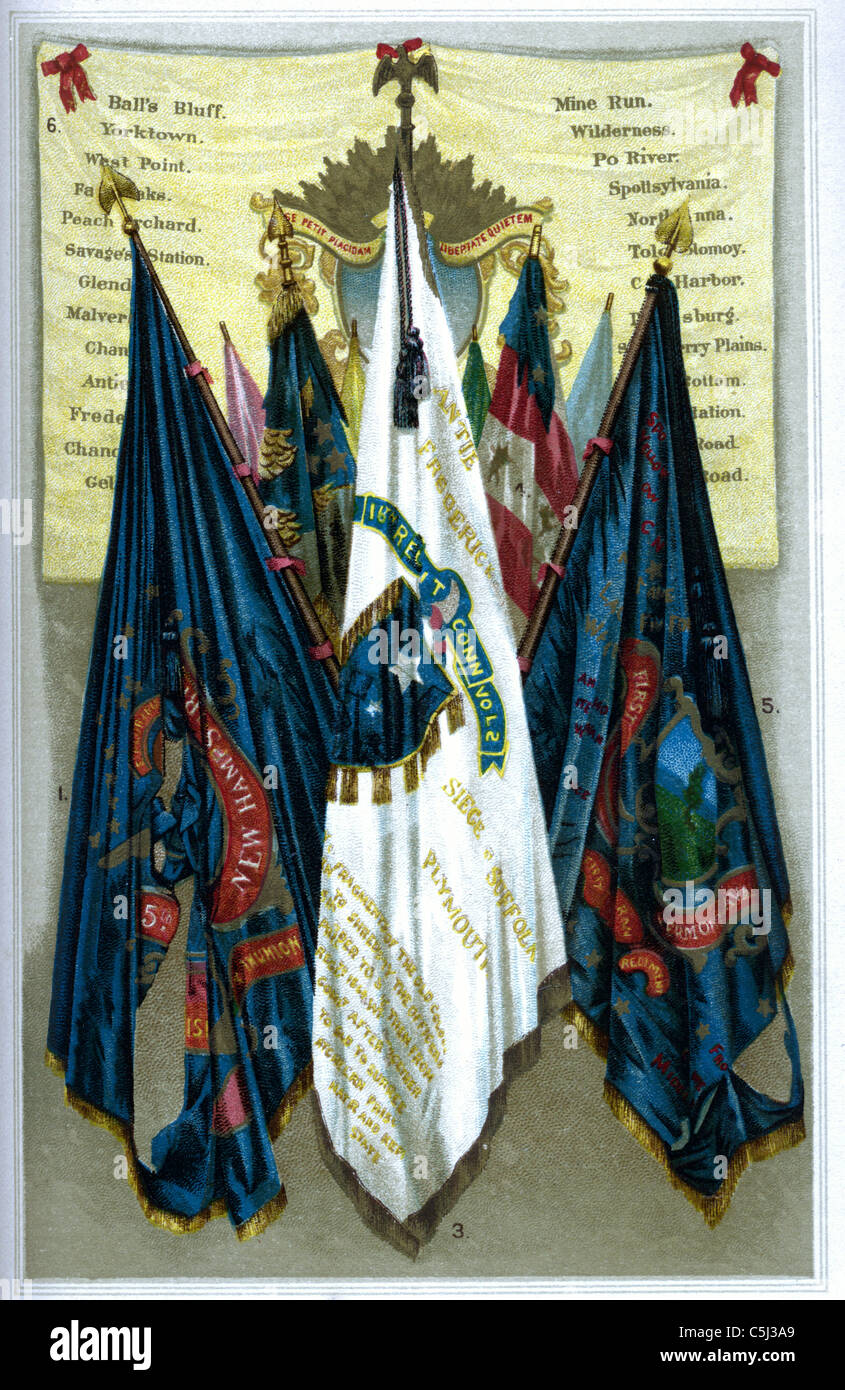 Famous Union Battle Flags - Civil War Battle Flags Stock Photo - Alamy
