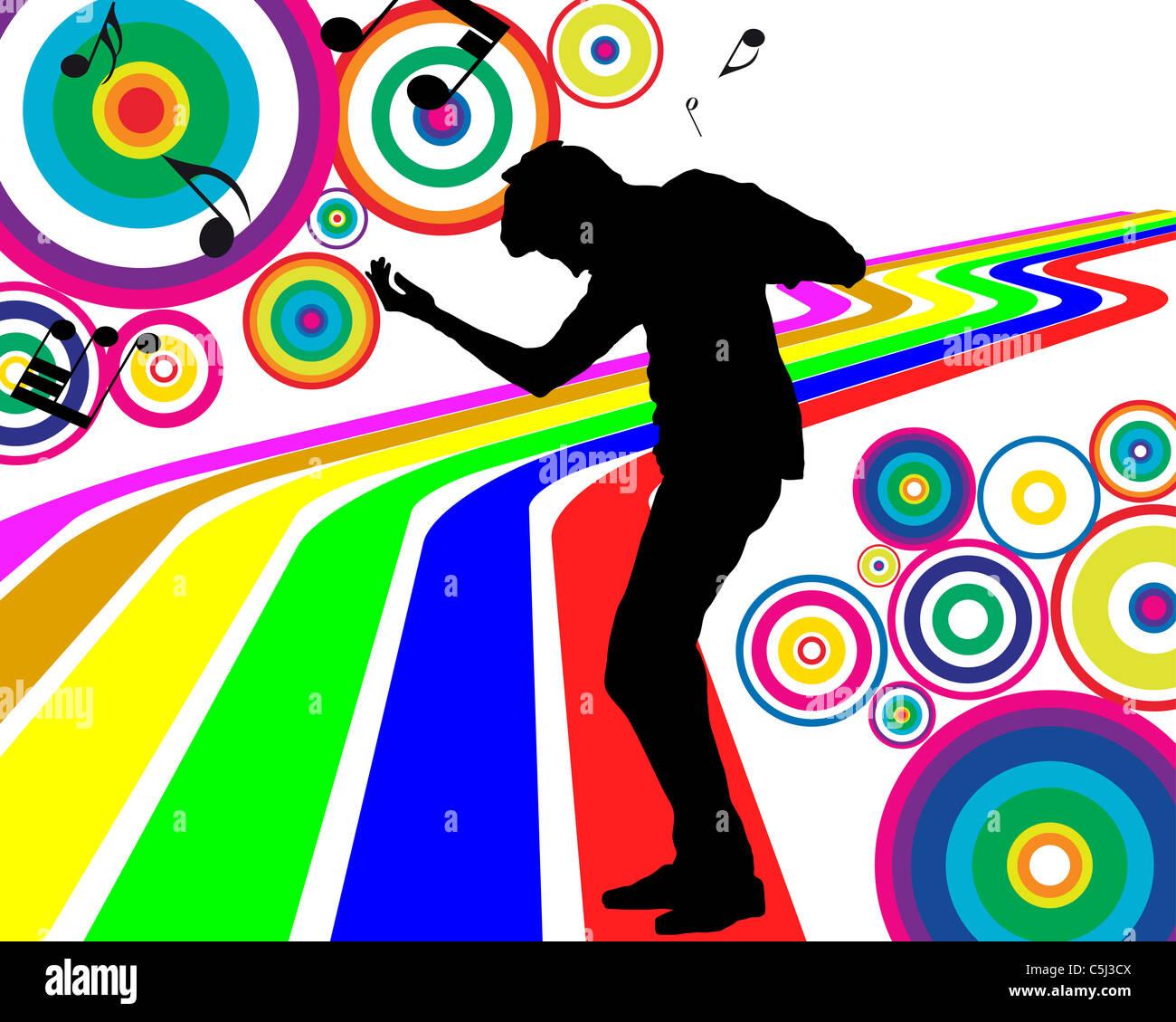 Disco dancer. Vector illustration for design use Stock Photo - Alamy