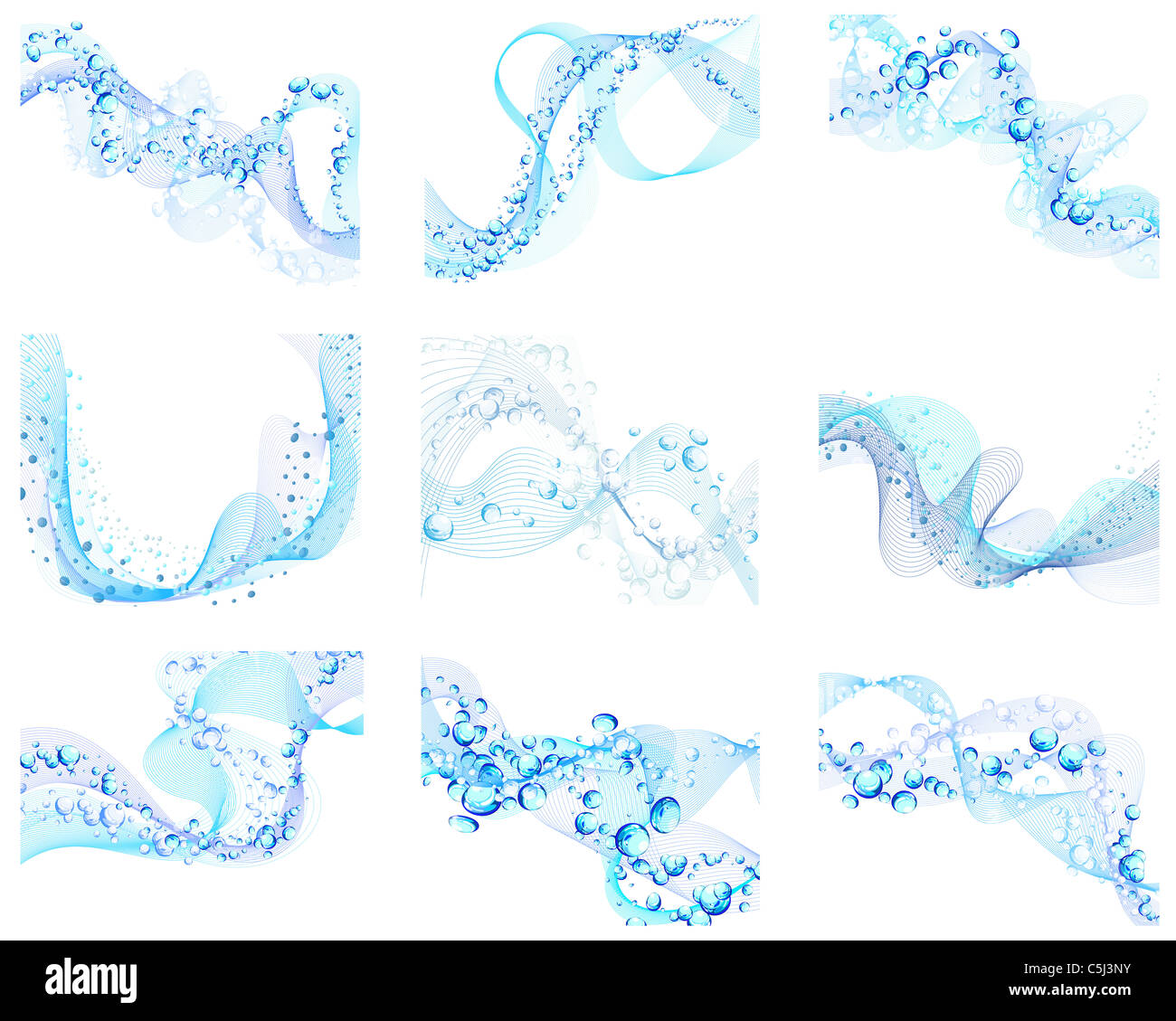 Abstract water vector backgrounds set with bubbles of air Stock Photo ...
