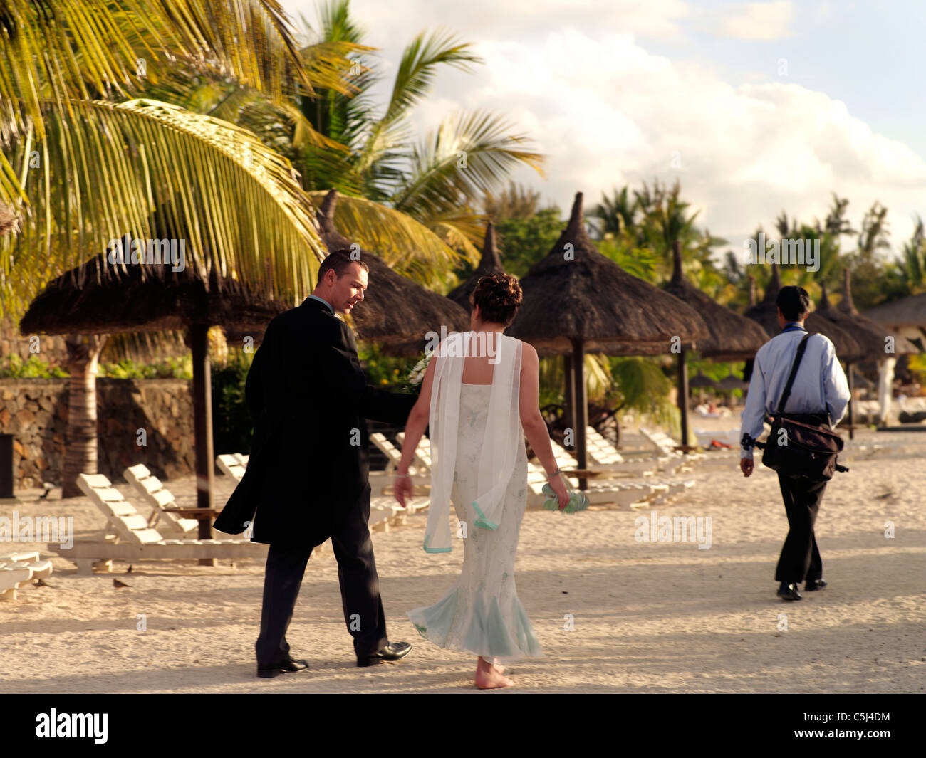 Balaclava Mauritius People Going To A Wedding on the Beach Stock Photo ...