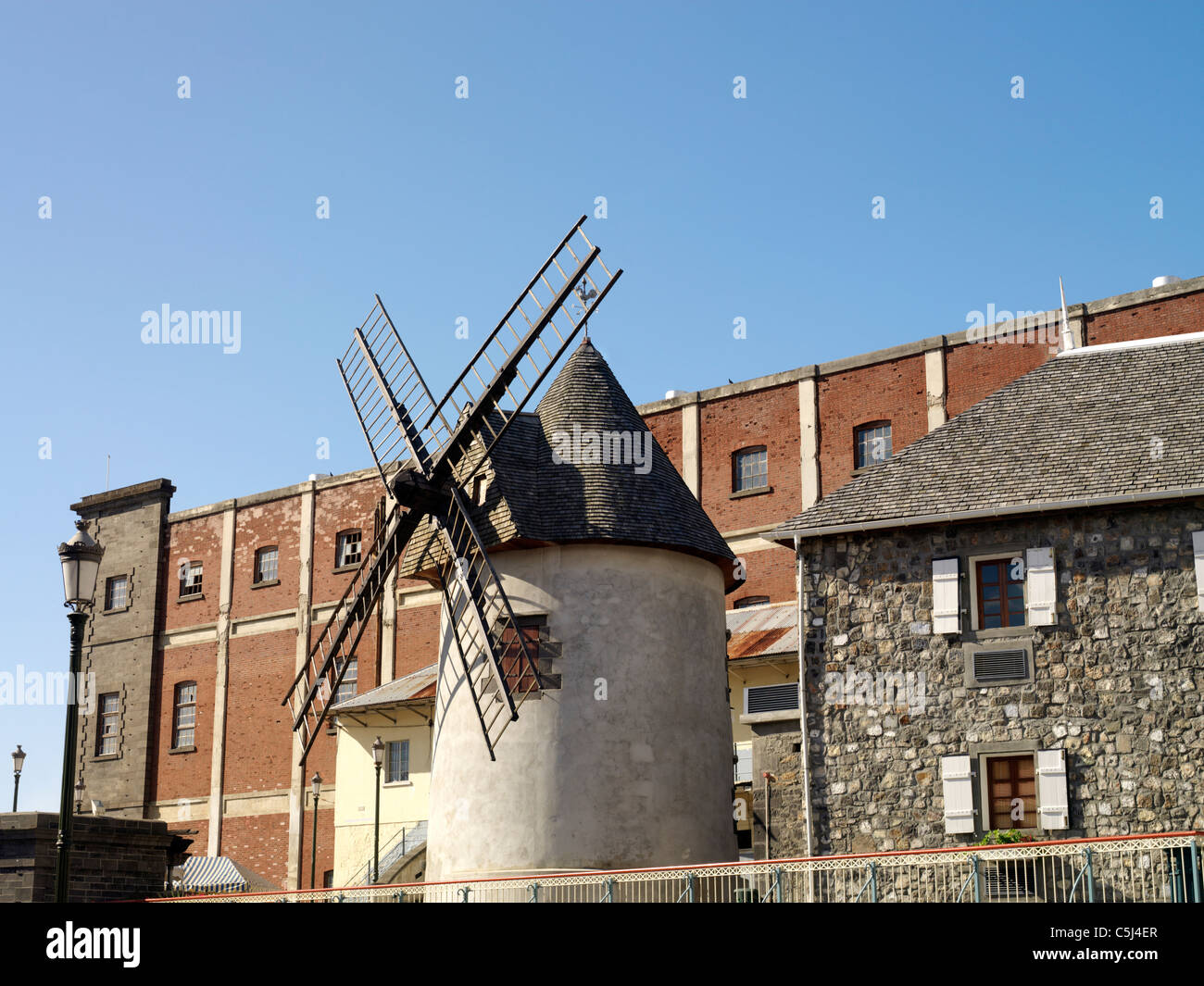 Port Louis Mauritius Le Caudan Waterfront Old Windmill Built in the ...