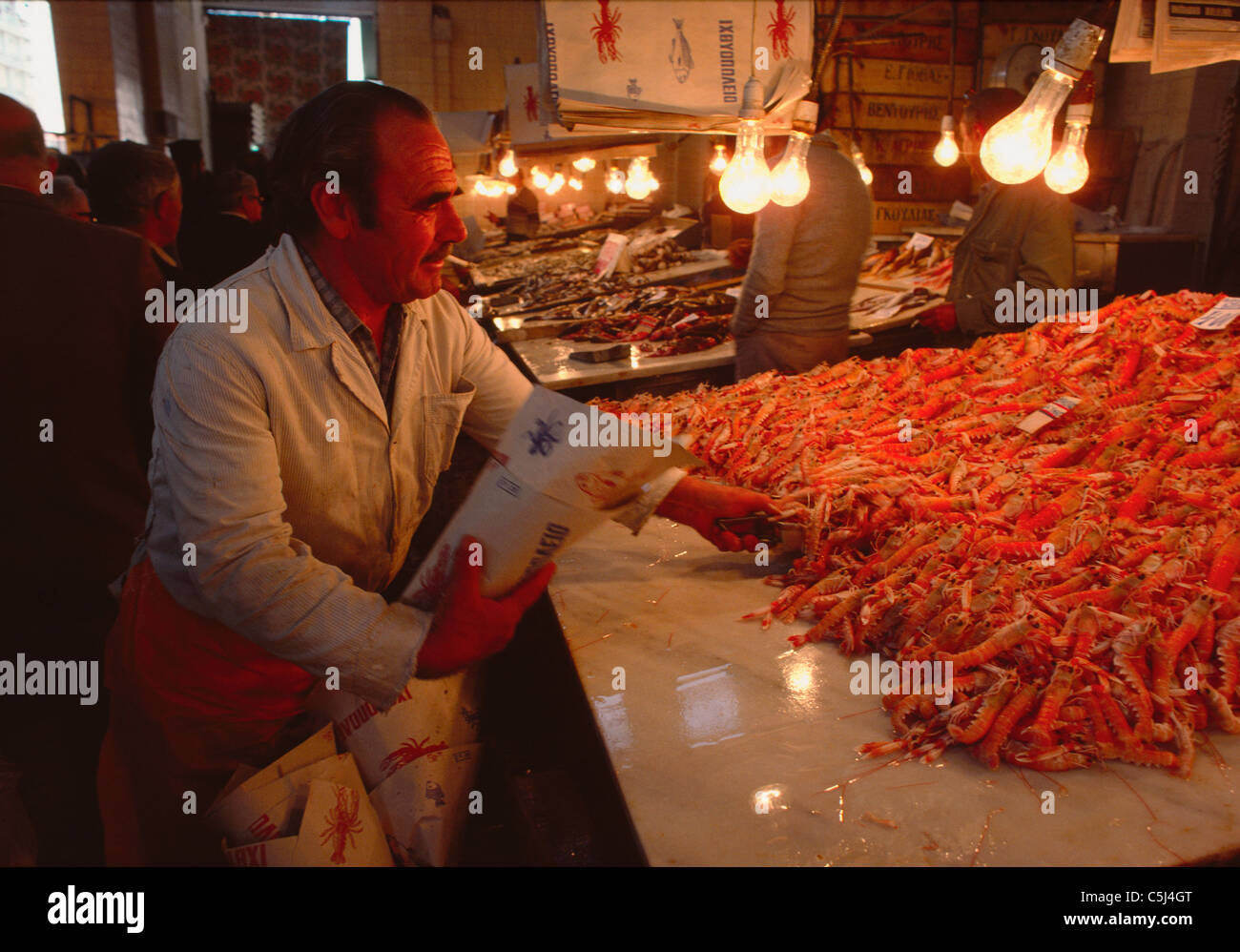 Athens central meat and fish market hi-res stock photography and images ...