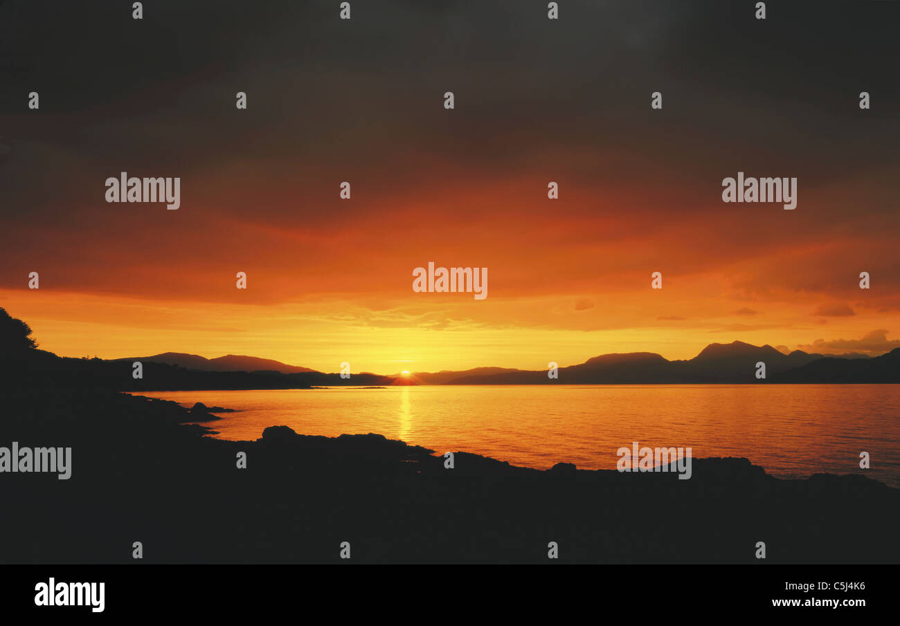 The Soud of Sleat between Skye and the Scottish mainland under a ...