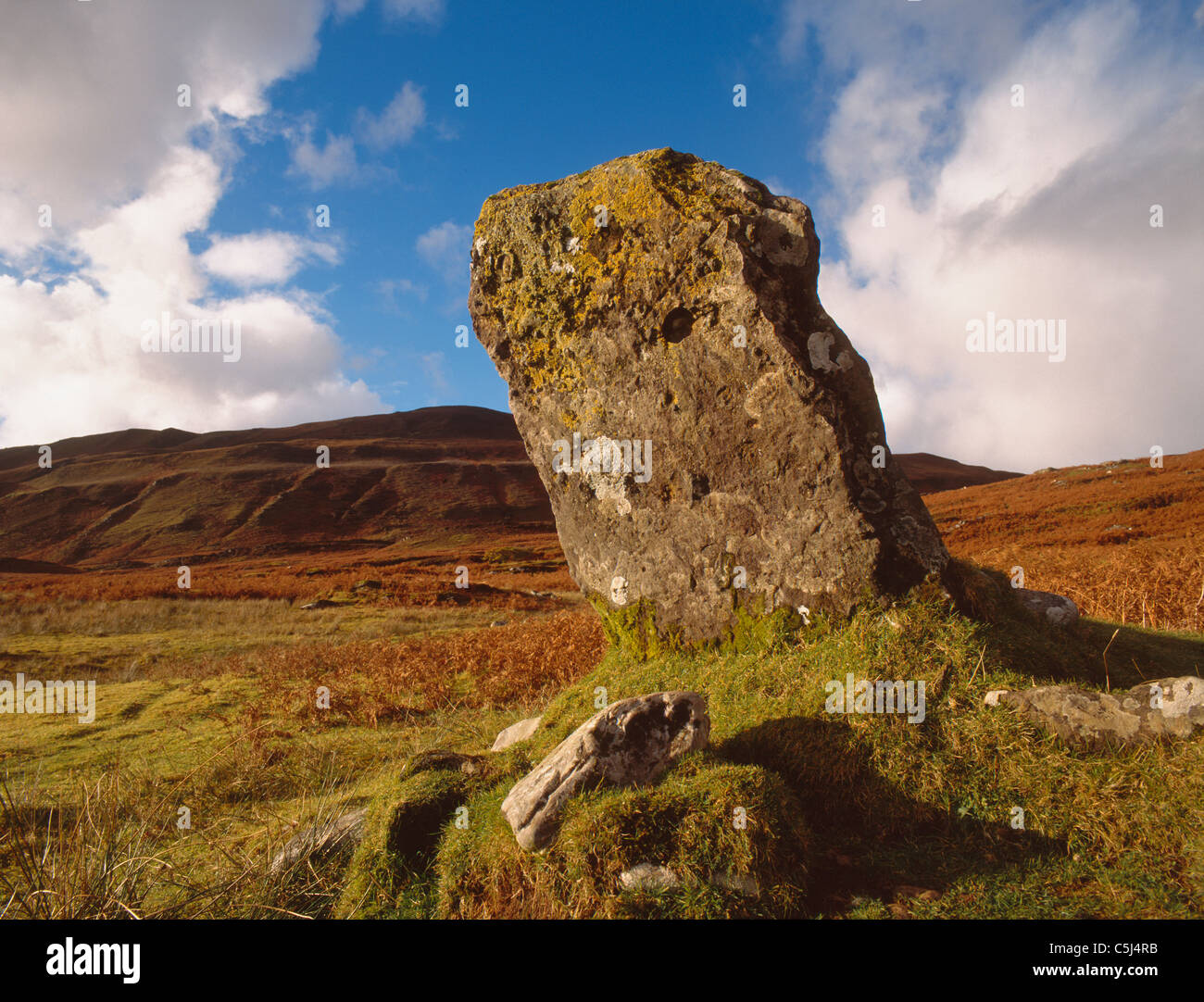 Neolithic standing-stone near the historic abandoned township of ...