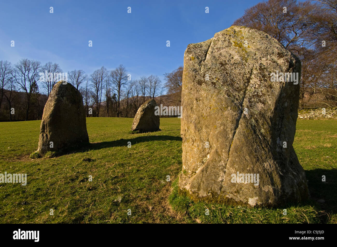Megalithic stone circle at Kinnell, near Killin, Perthshire, Scotland ...