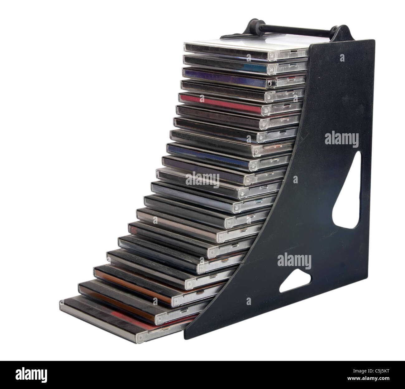 Stand for CD isolated on white with clipping path Stock Photo - Alamy