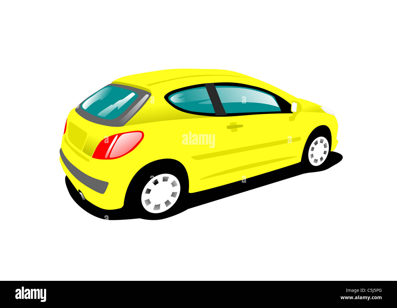Little yellow car Cut Out Stock Images & Pictures - Alamy
