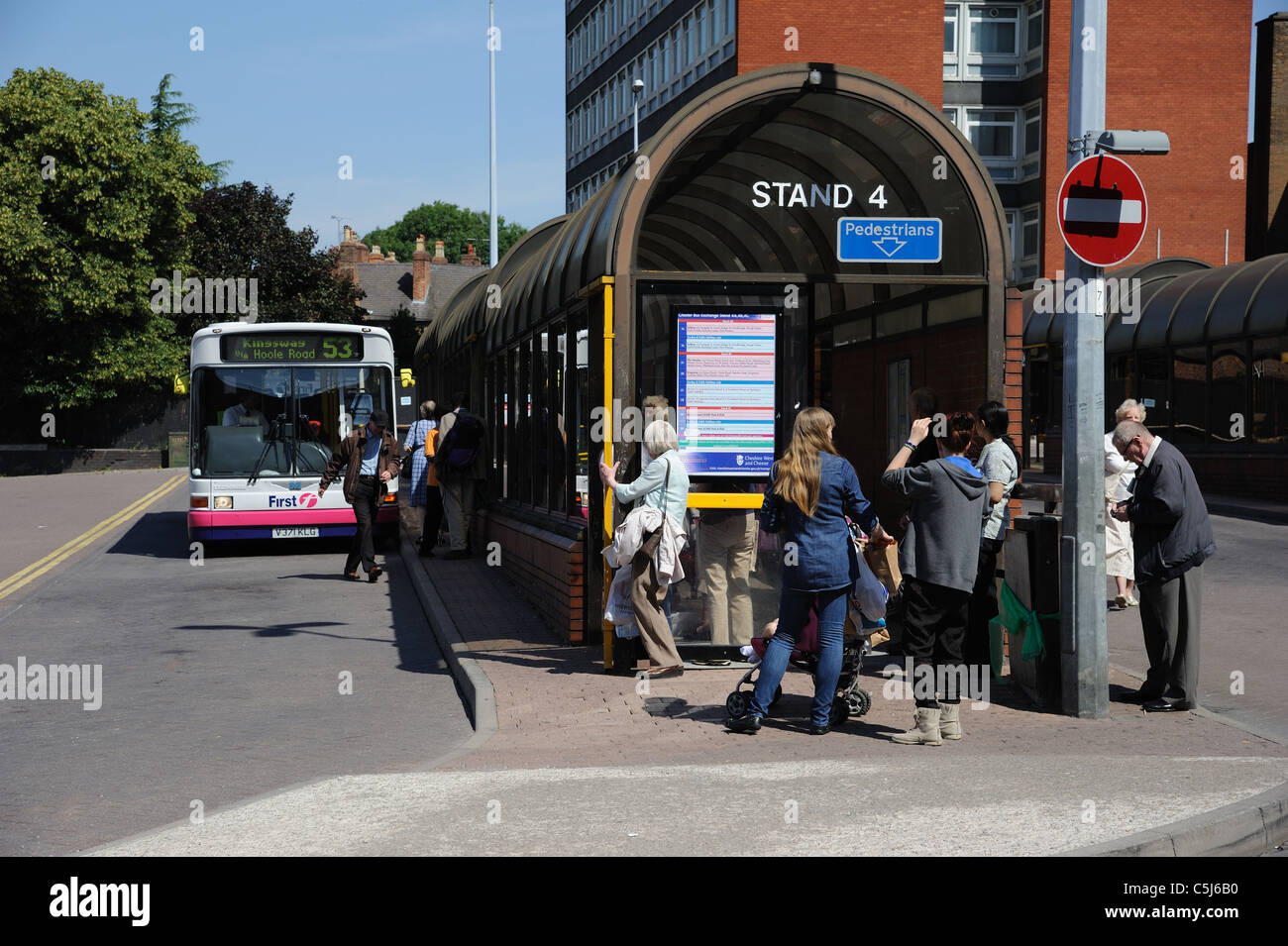 Chester Bus Exchange in the city centre. Cheshire England Stock Photo ...