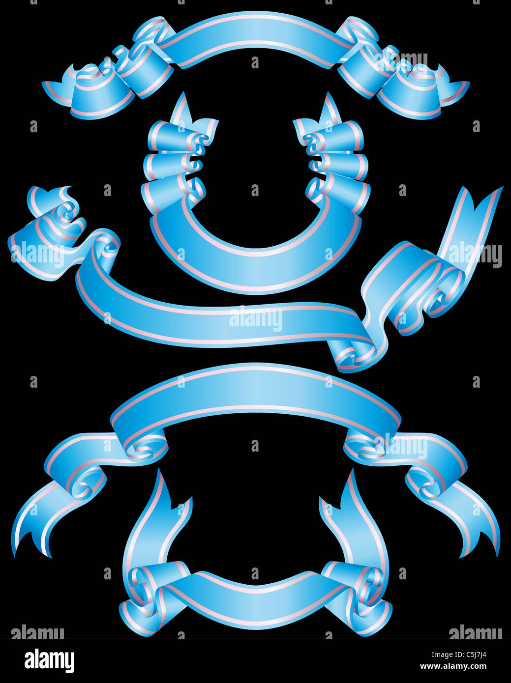 Set of different vector ribbons for design use Stock Photo - Alamy