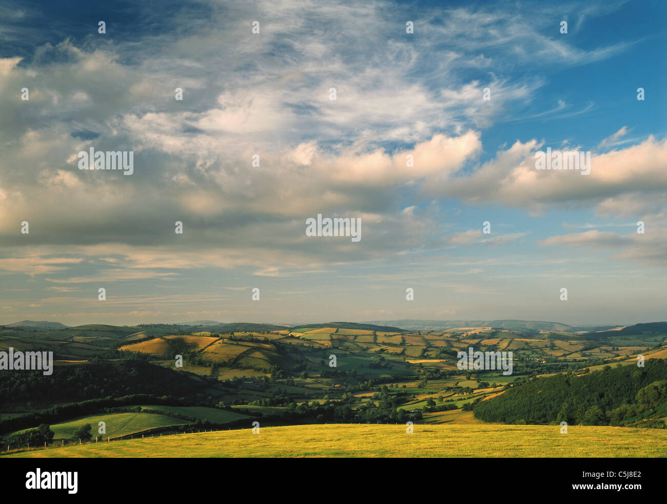 The Clun Valley, Shropshire. A beautiful, fertile valley in the heart ...