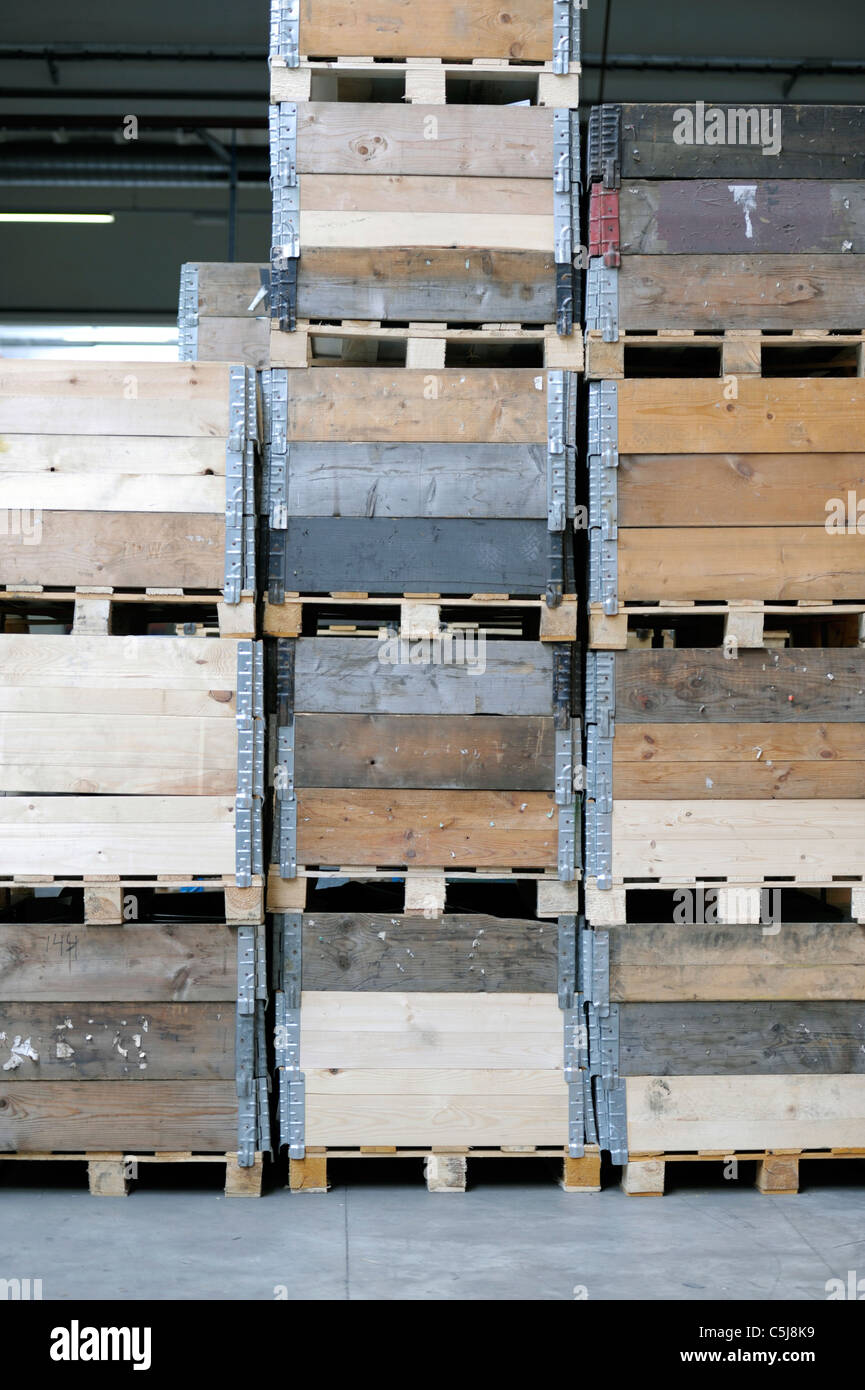 stack of old wooden crates Stock Photo - Alamy