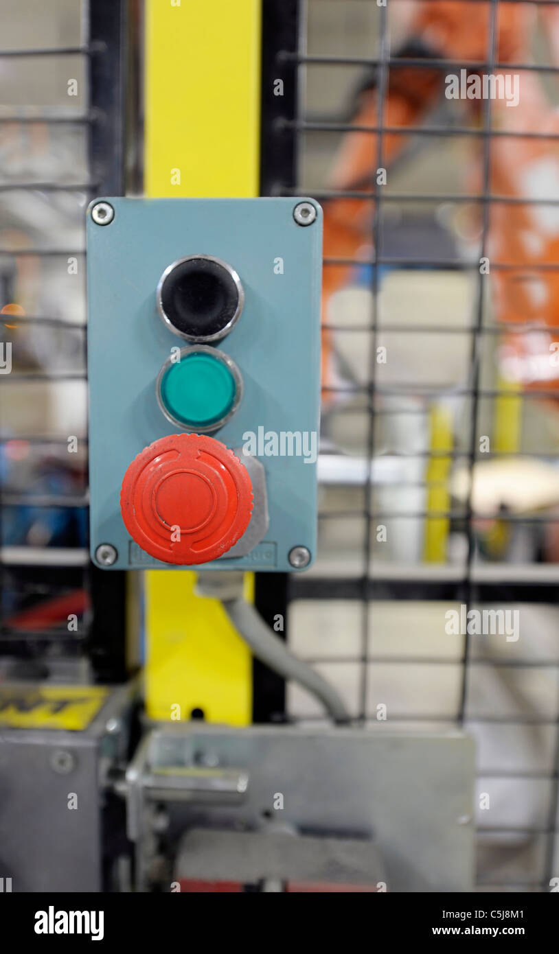 alarm button in factory Stock Photo - Alamy