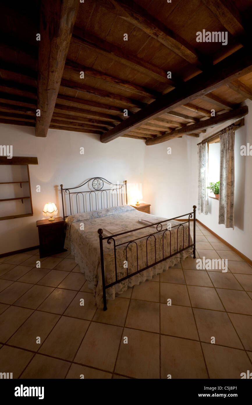 Italian double bedroom , Tuscany , Italy Stock Photo - Alamy