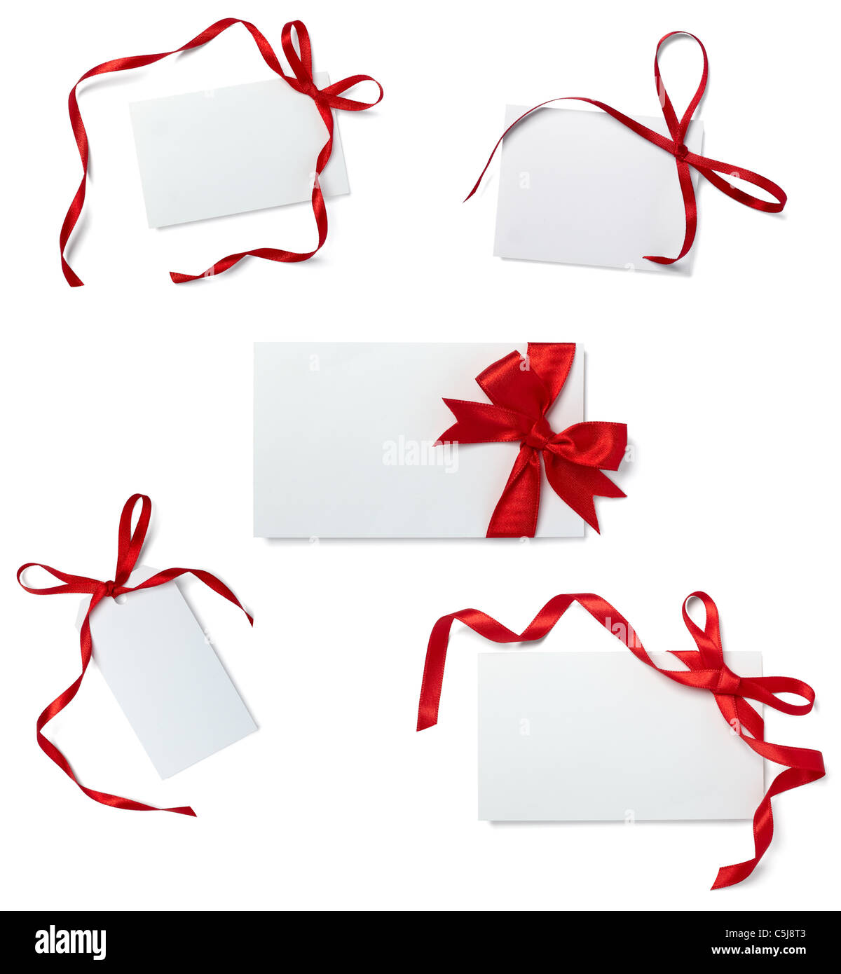 note with ribbon Stock Photo - Alamy