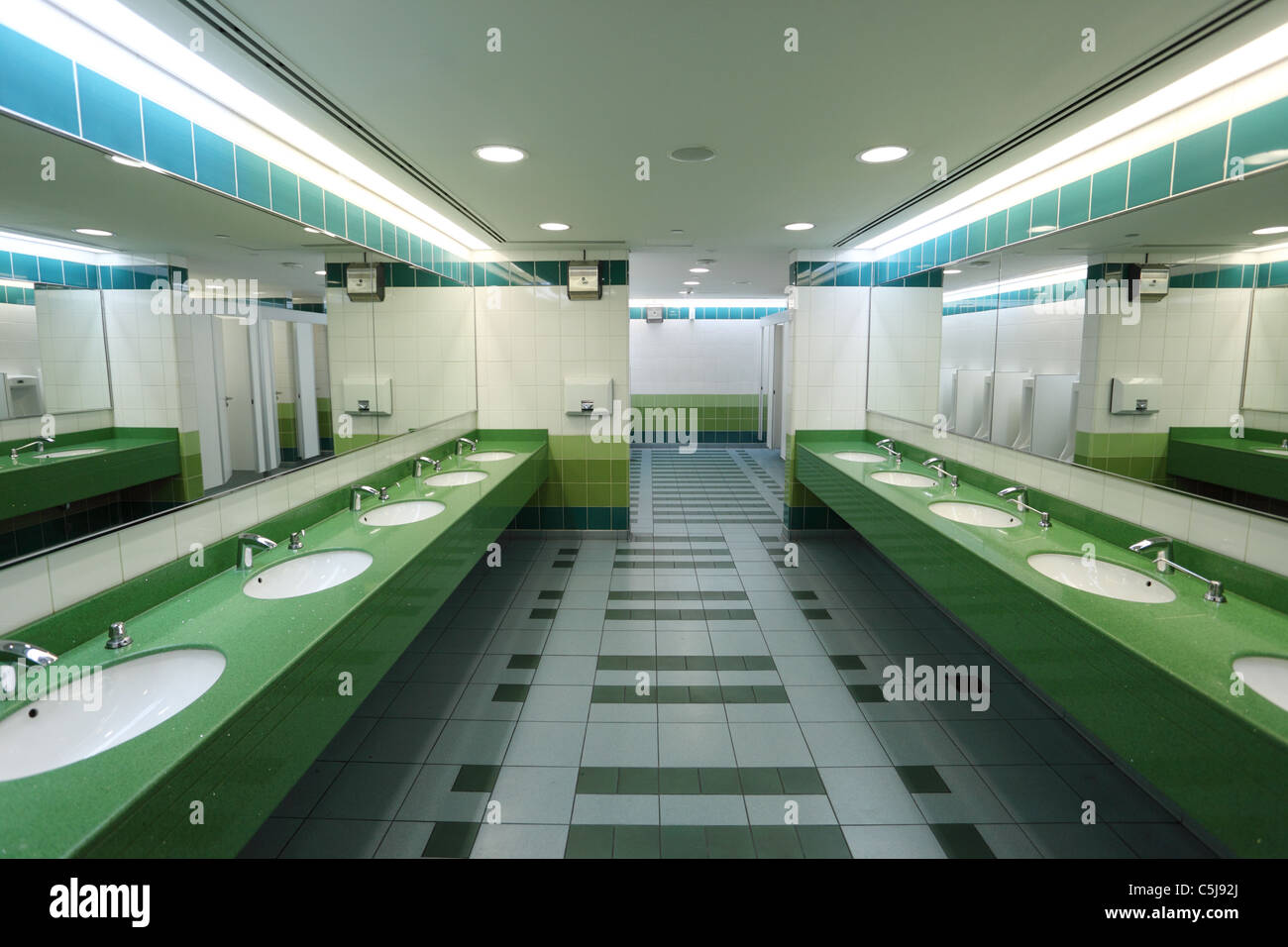 Interior of a modern public restroom Stock Photo - Alamy