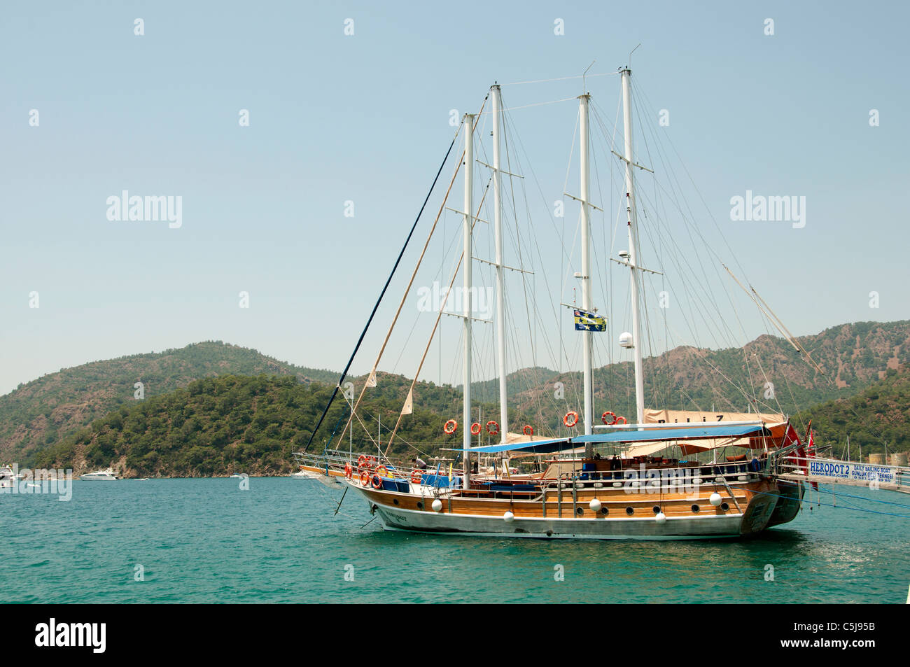 Port Harbor Gocek Marina near Fethiye Turkey Turkish Stock Photo - Alamy