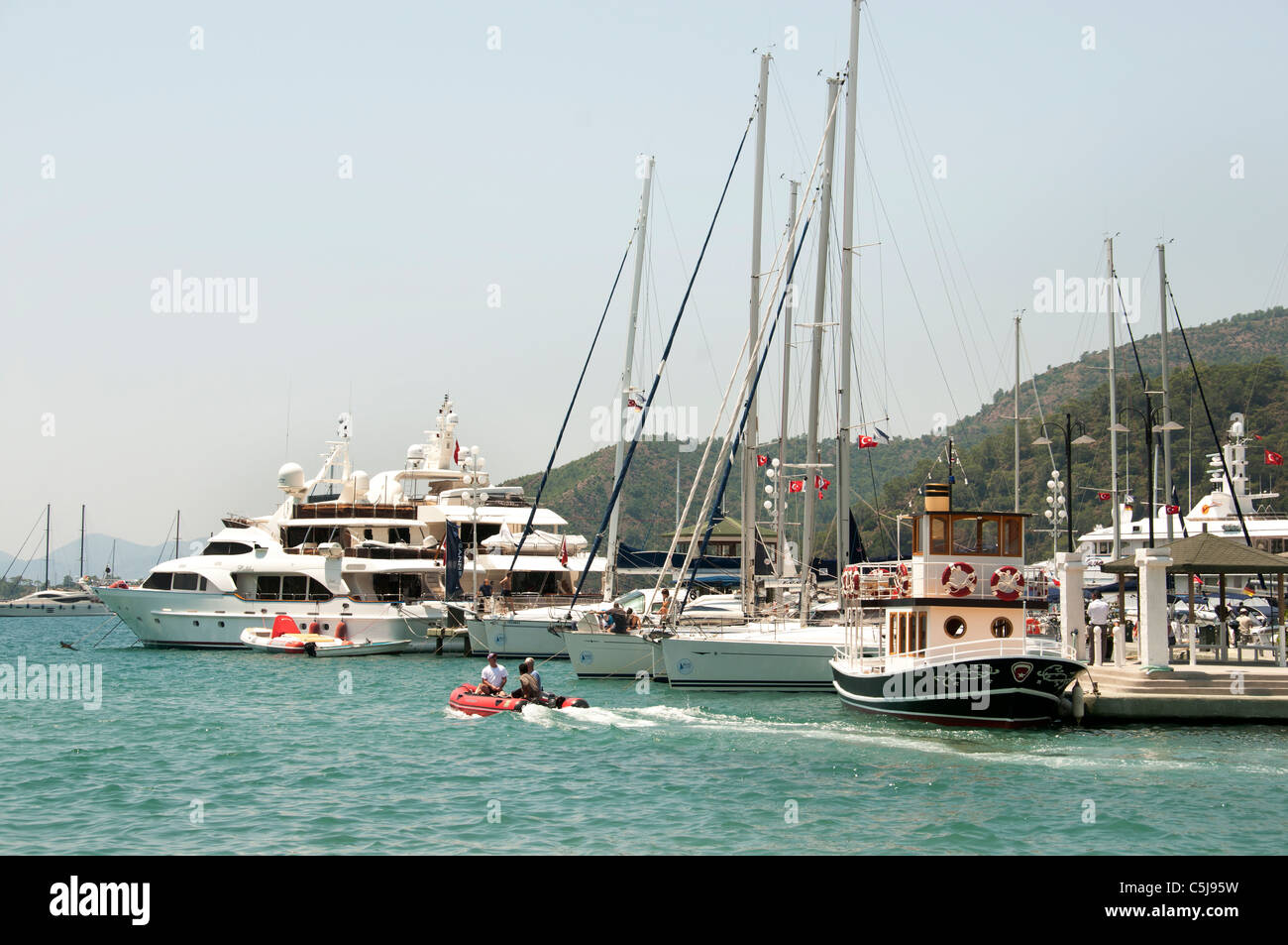 Port Harbor Gocek Marina near Fethiye Turkey Turkish Stock Photo - Alamy