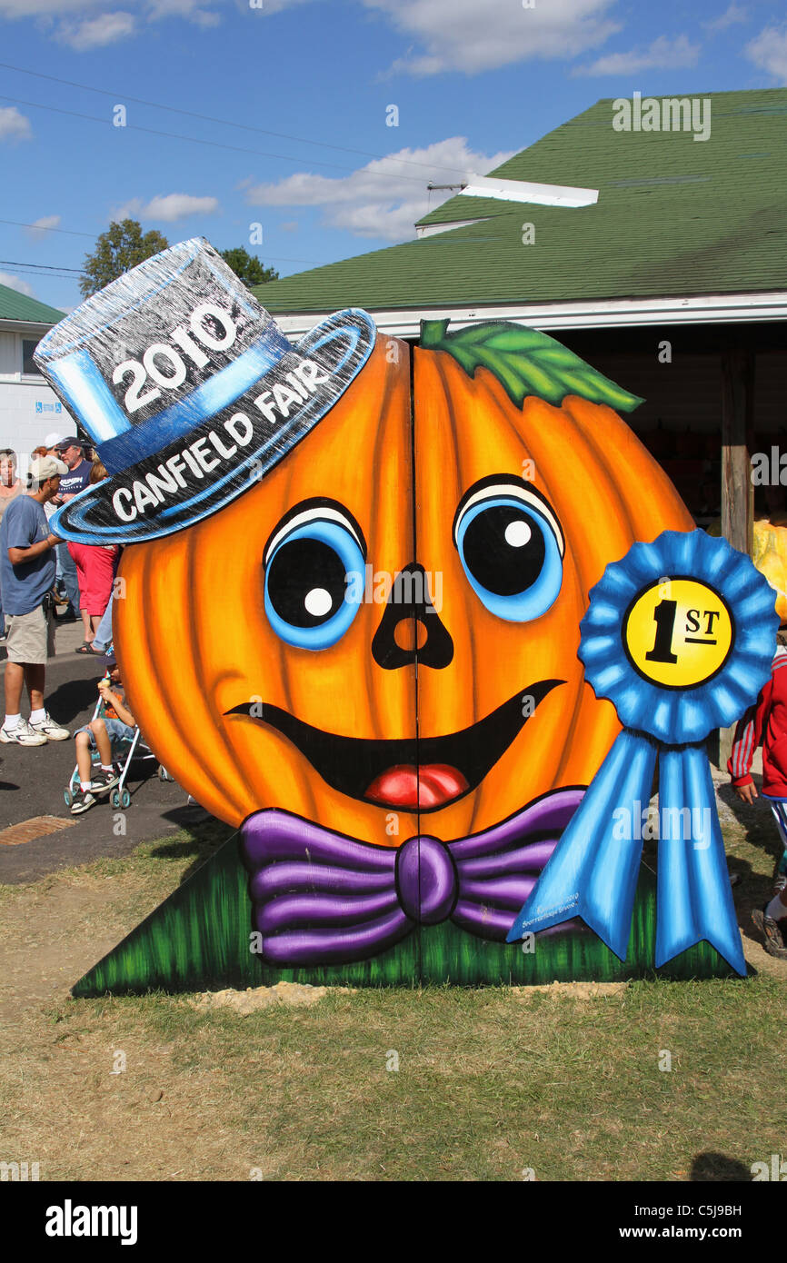 Pumpkin Faces. Canfield Fair. Mahoning County Fair. Canfield, Ohio, USA ...