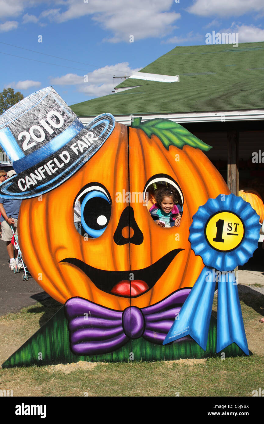 Pumpkin Faces. Canfield Fair. Mahoning County Fair. Canfield, Ohio, USA ...
