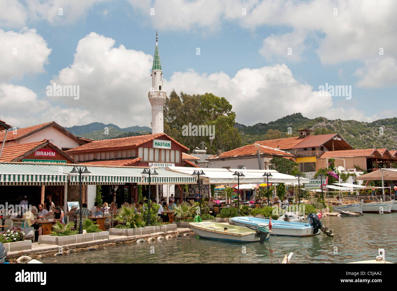 Turkey Ucagiz Turkish port harbour boat fishing sea Stock Photo - Alamy