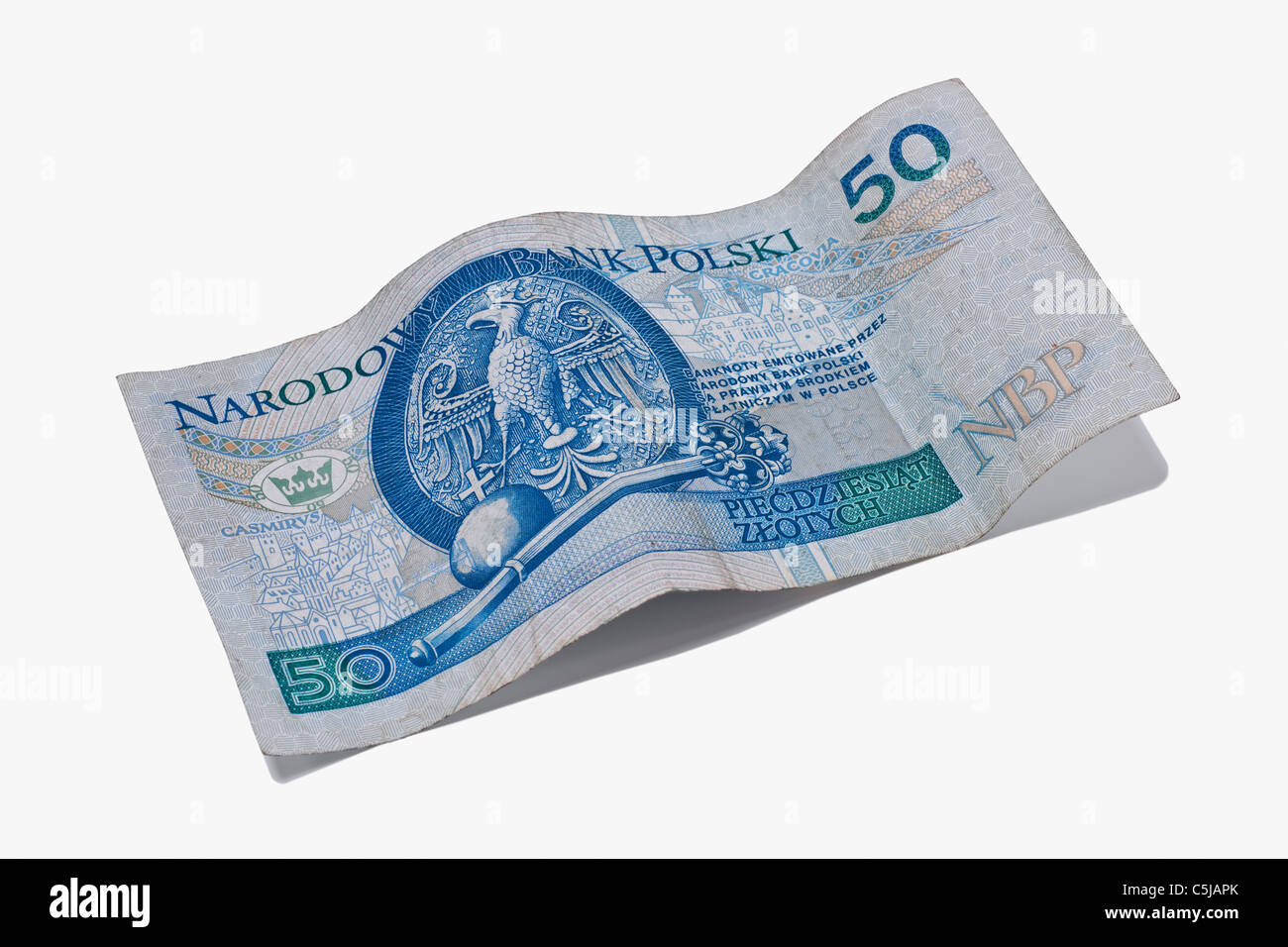Rückseite einer polnischen 50 Zloty Banknote | back side of a polish 50 ...