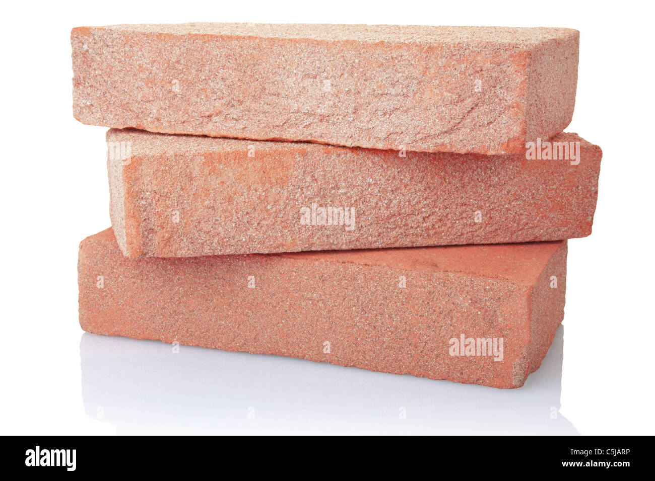 Old red brick stack isolated on white, clipping path included Stock ...