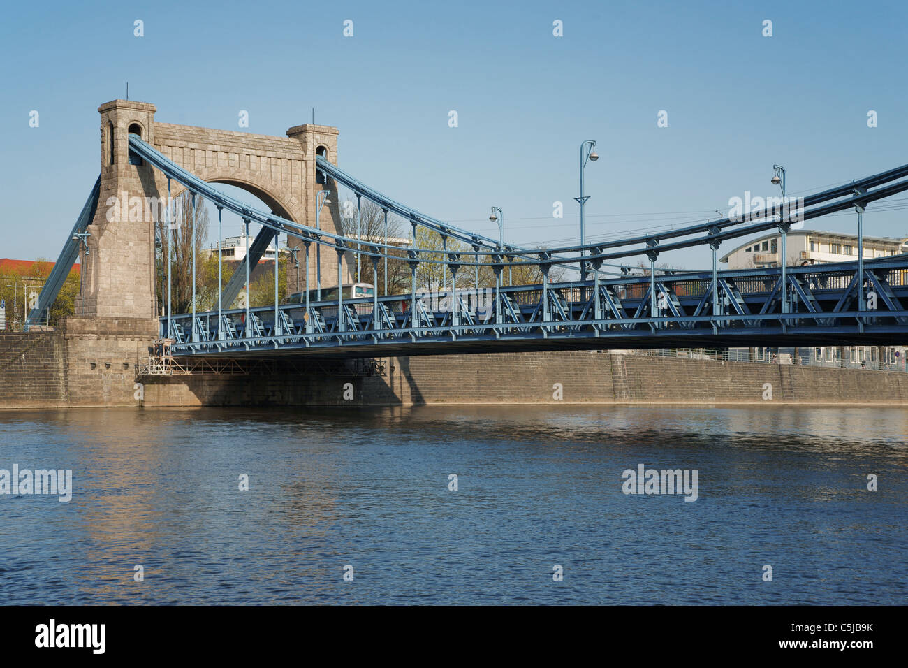 Kaiserbrücke Breslau | Bridge "Most Grunwaldzki", Wroclaw Stock Photo ...