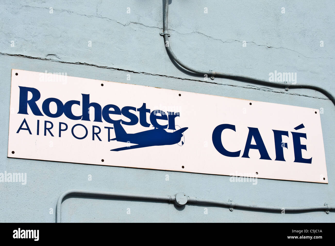 Rochester Airport, Kent UK, Cafe sign Stock Photo - Alamy