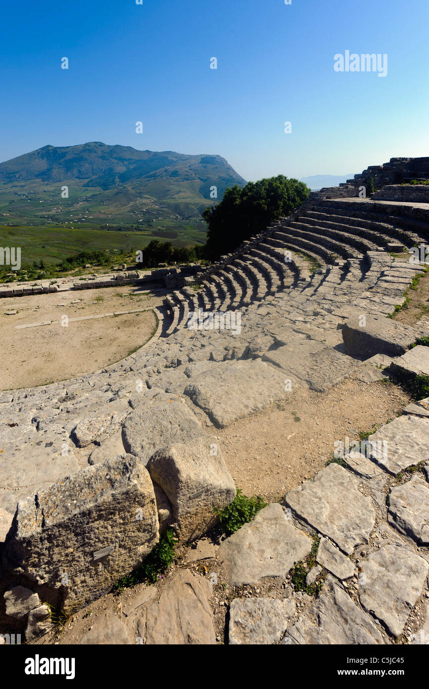 Amphitheater in Segesta, Sicily, Italy Stock Photo - Alamy