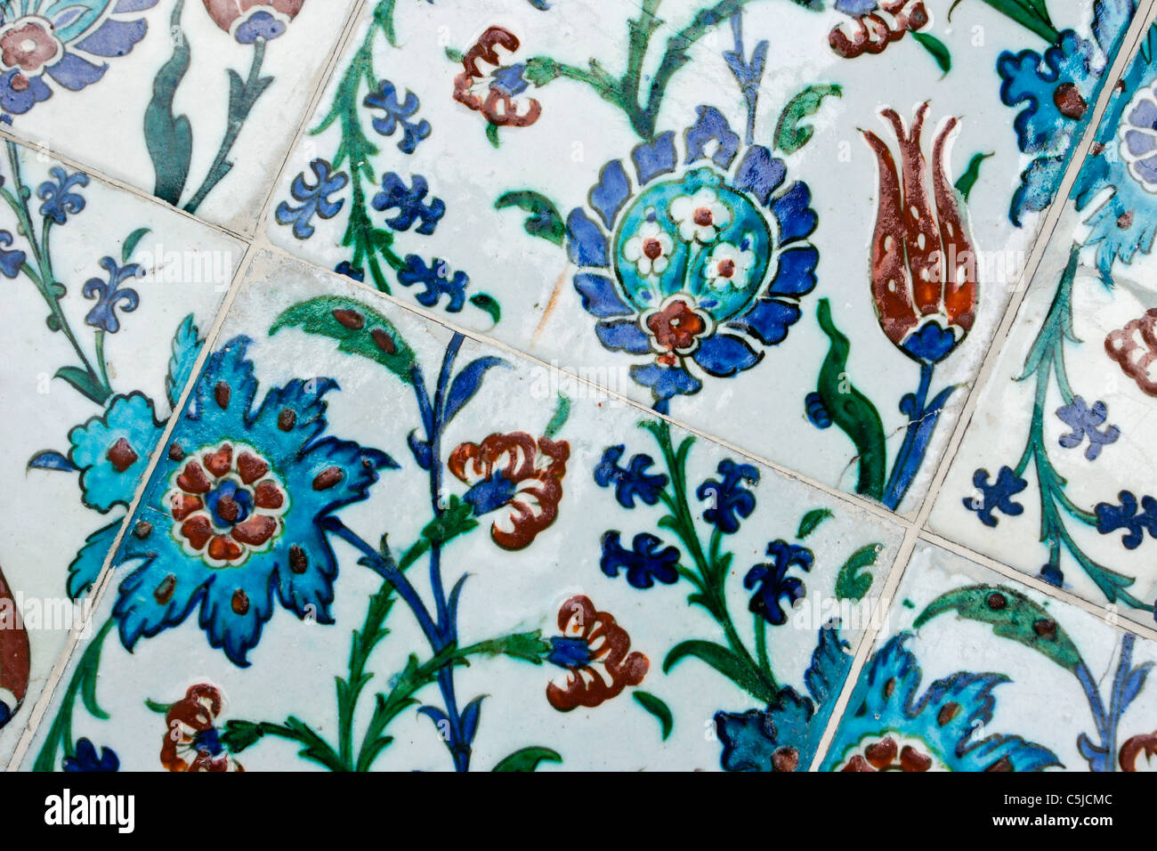 Iznik tiles at Topkapi Palace, Istanbul, Turkey Stock Photo - Alamy