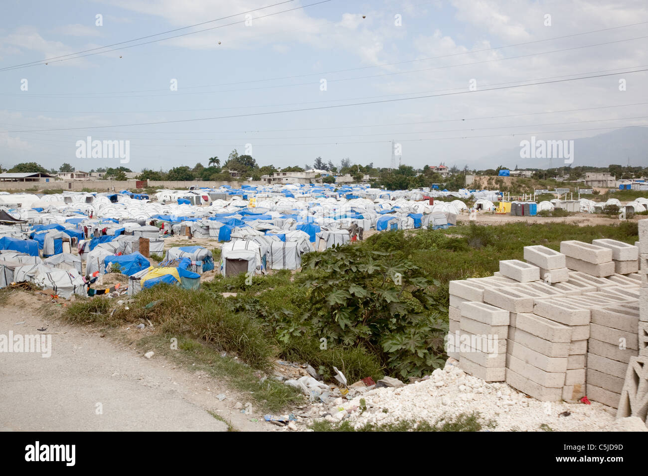 Haitian tent city, after the earthquake Stock Photo - Alamy