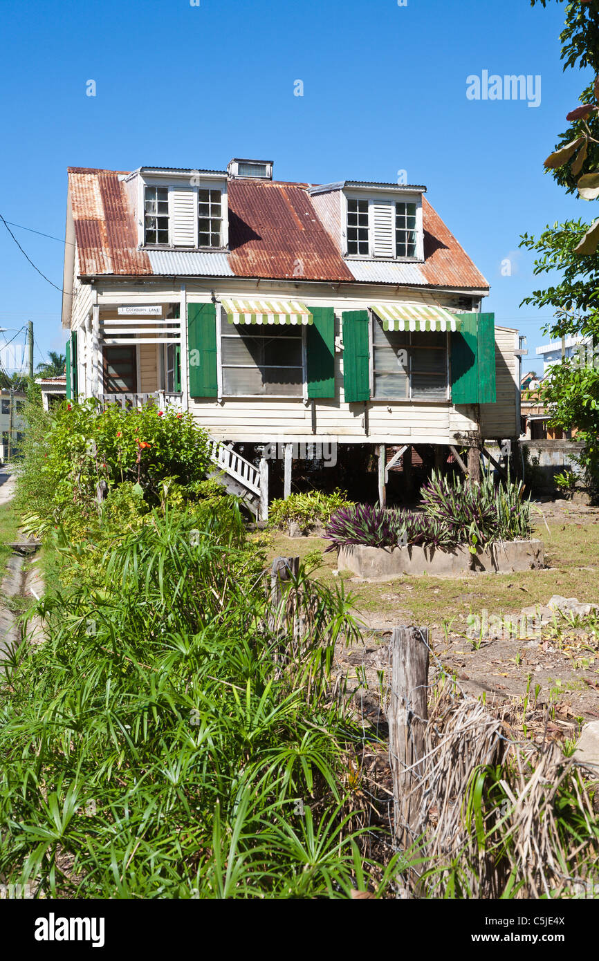 Residential building in Belize City, Belize Stock Photo - Alamy