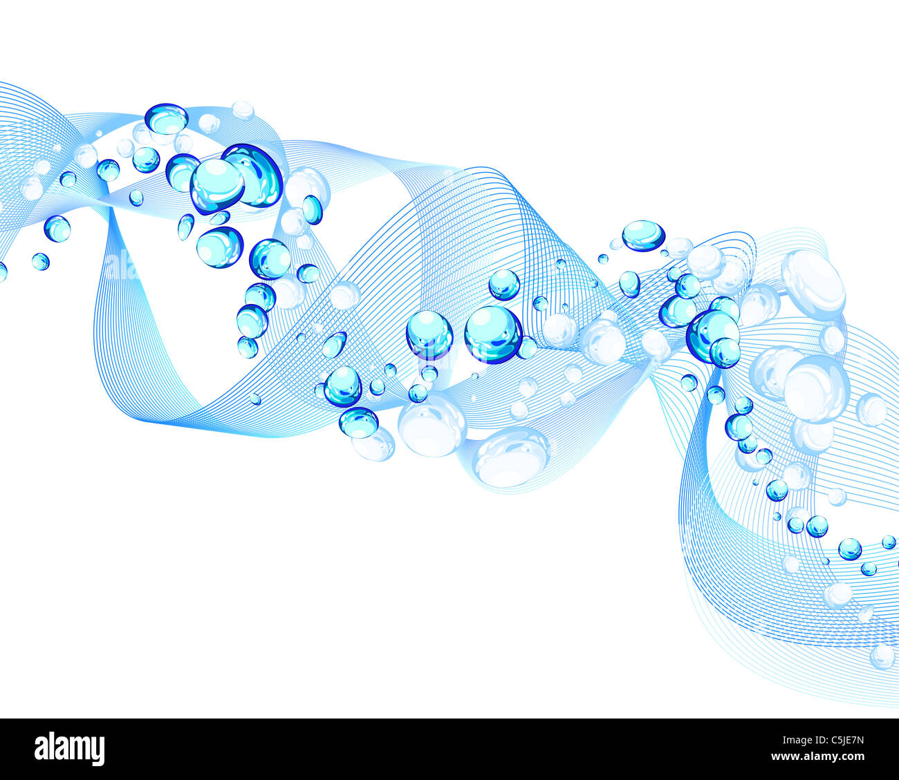Abstract water vector background with bubbles of air Stock Photo - Alamy