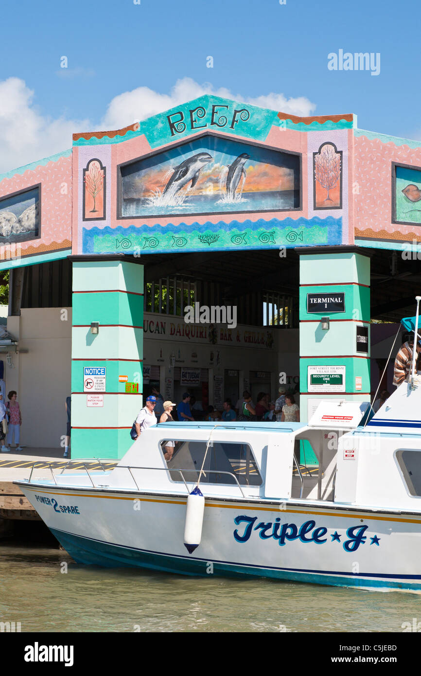 Triple J boat at Terminal 1 cruise ship dock in Belize City, Belize ...