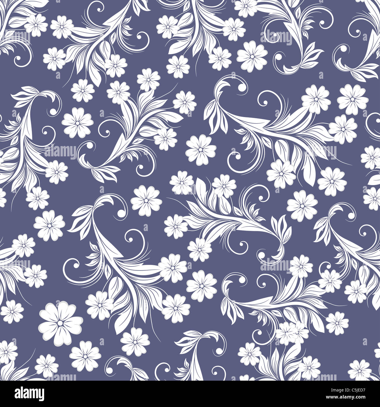 Seamless vector floral pattern Stock Photo - Alamy
