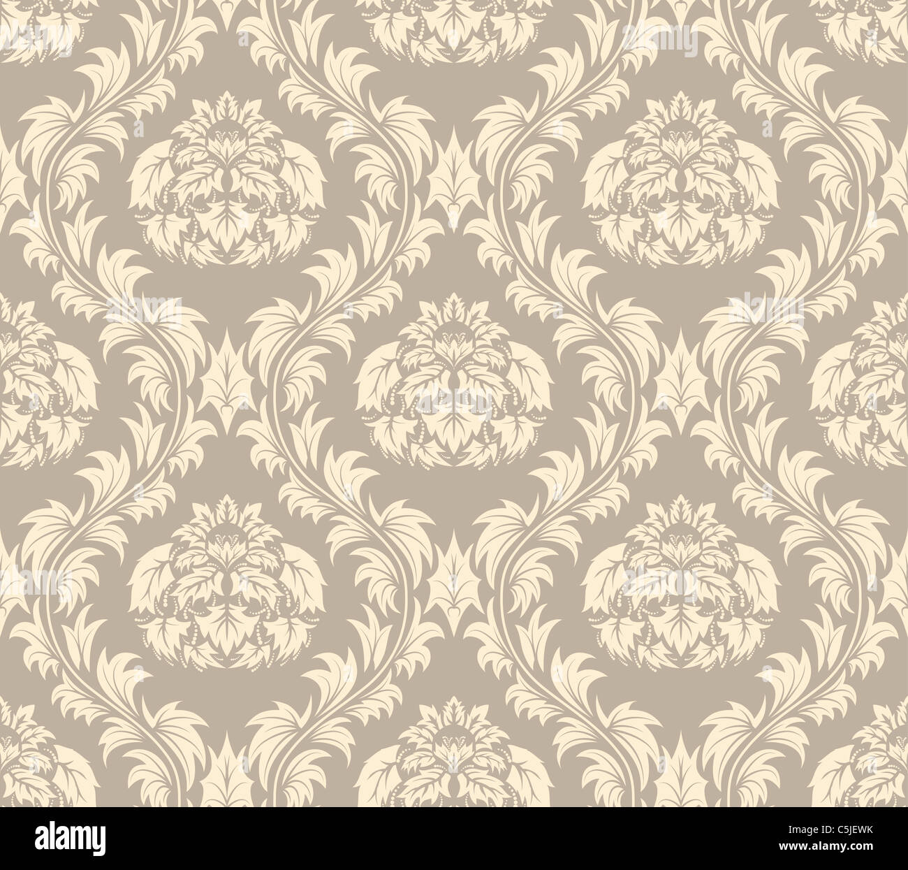 Damask seamless vector pattern Stock Photo - Alamy