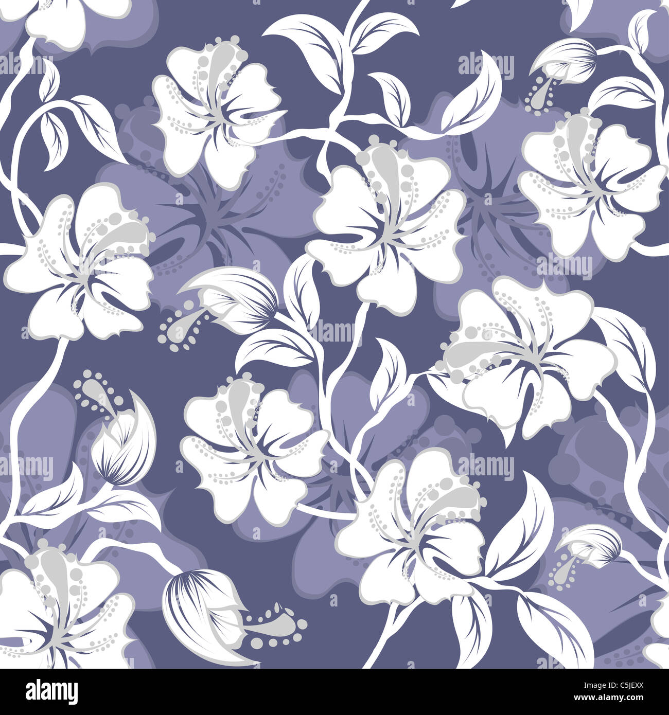 Seamless vector floral pattern Stock Photo - Alamy