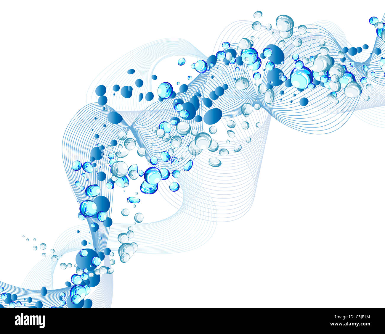 Abstract water vector background with bubbles of air Stock Photo - Alamy