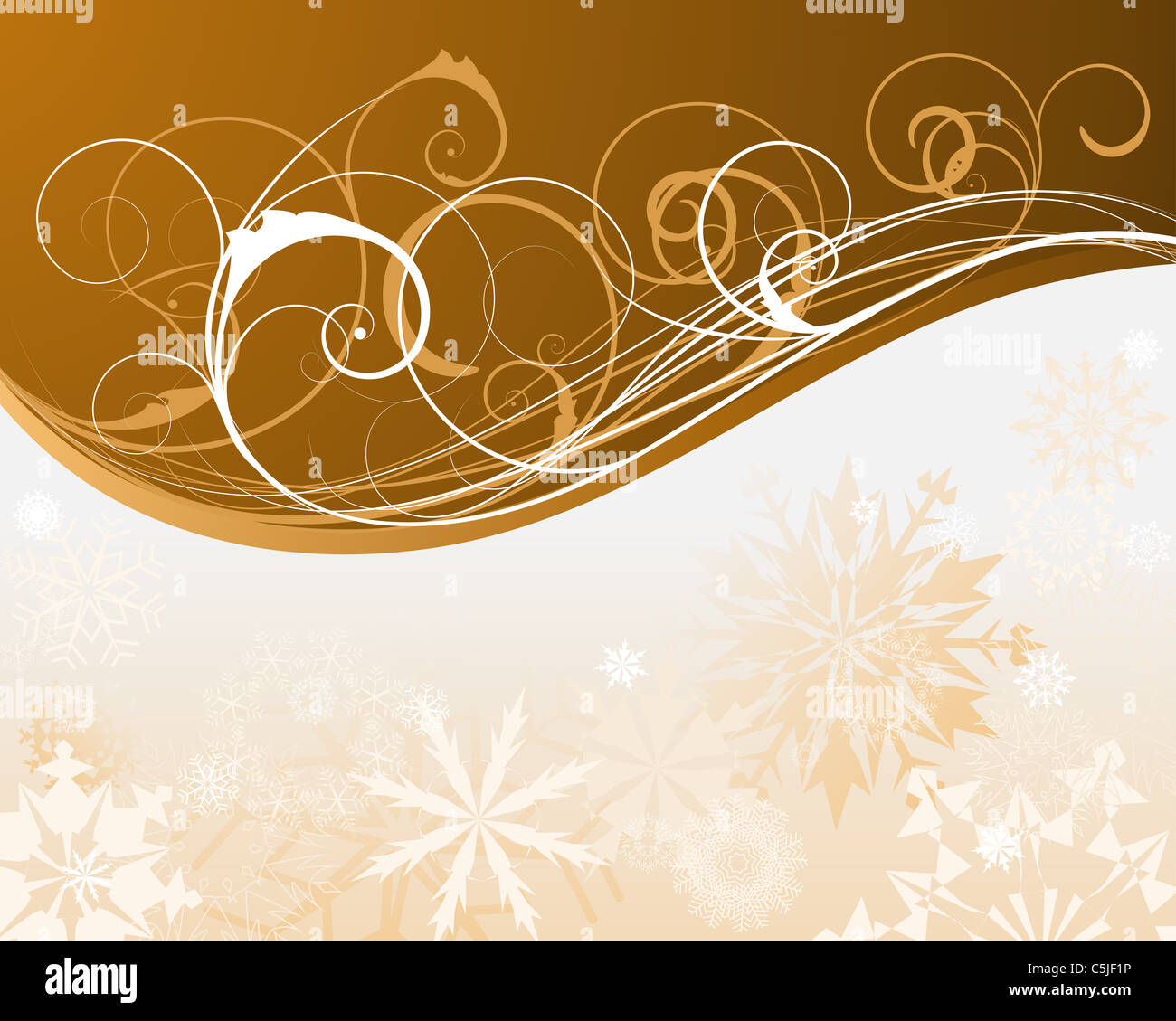 Victorian winter frame background with snowflakes elements Stock Photo ...