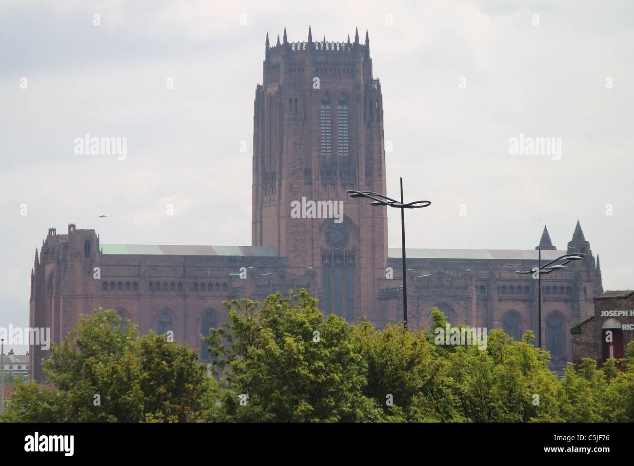 View of Liverpool Cathedral St James Road Stock Photo - Alamy