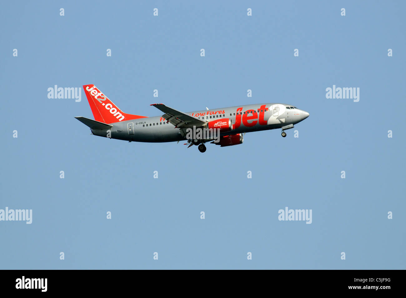 Boeing 737 300 aircraft of Jet2 company on final approach to land at ...