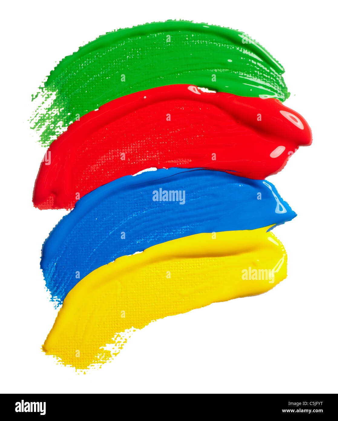 Paint brush palette line Cut Out Stock Images & Pictures - Alamy